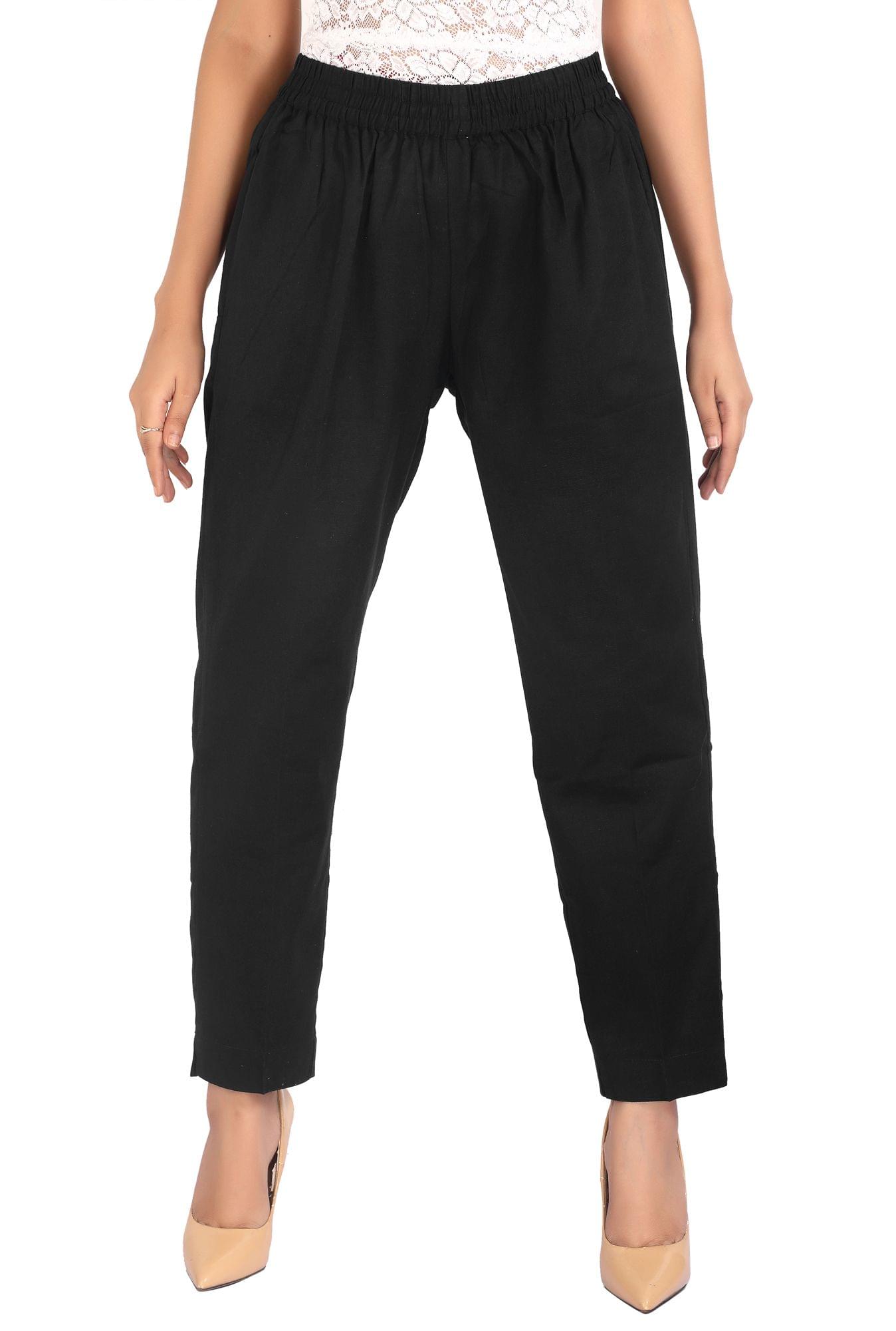 Black Solid Cotton Pant – Cotton Culture